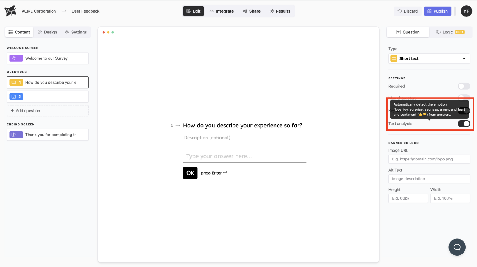 Como realizar análise de texto | Yay! Forms