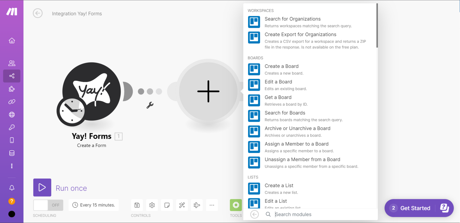 Cómo integrar Yay! Forms con Trello a través de Make | Yay! Forms
