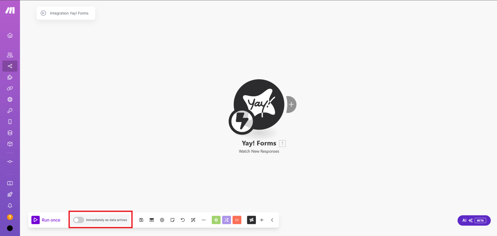 Cómo resolver problemas al recibir datos en Make | Yay! Forms